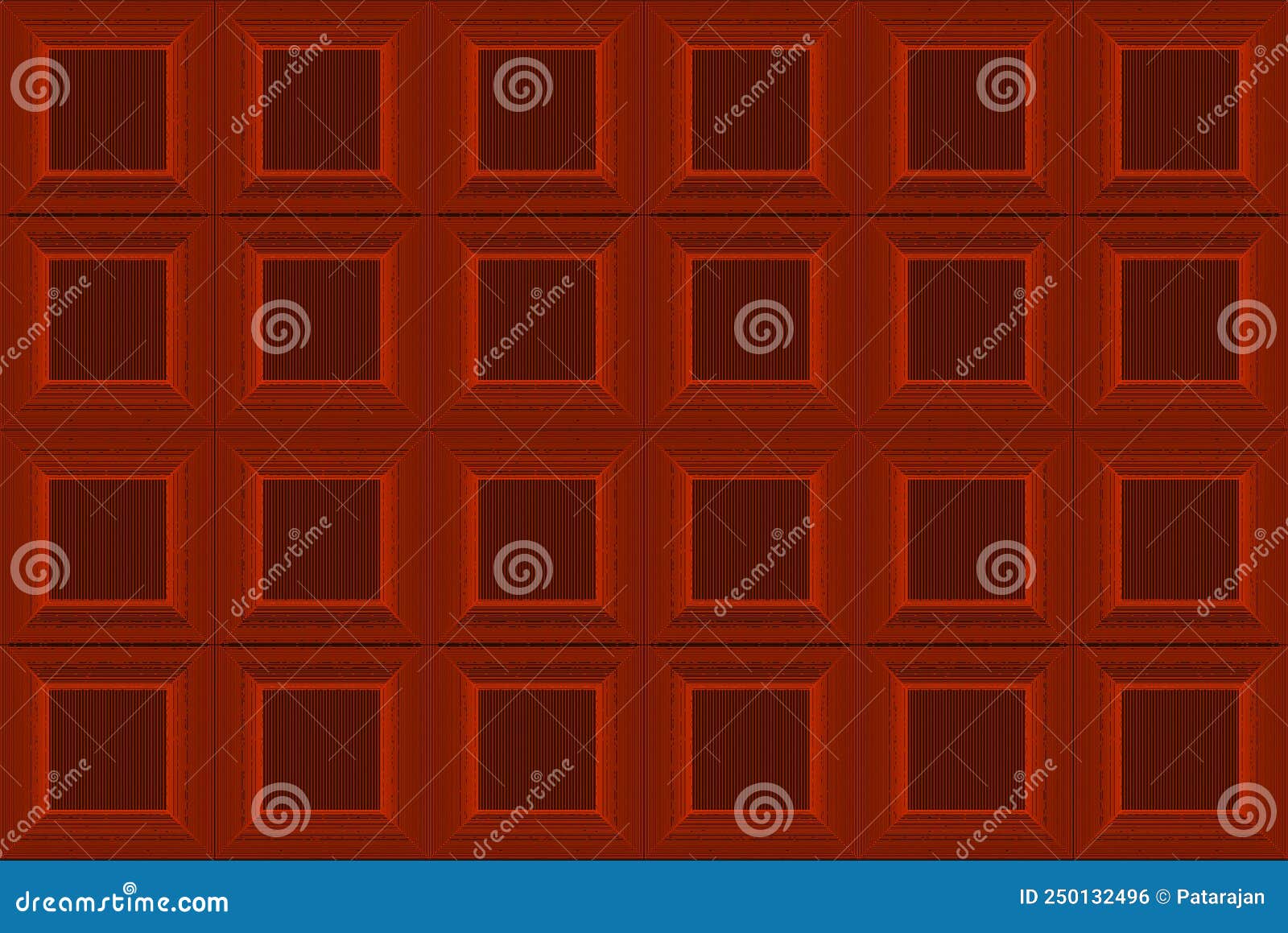 3d Rendering. Modern Seamless Red Square Grid Art Tile Pattern Design ...