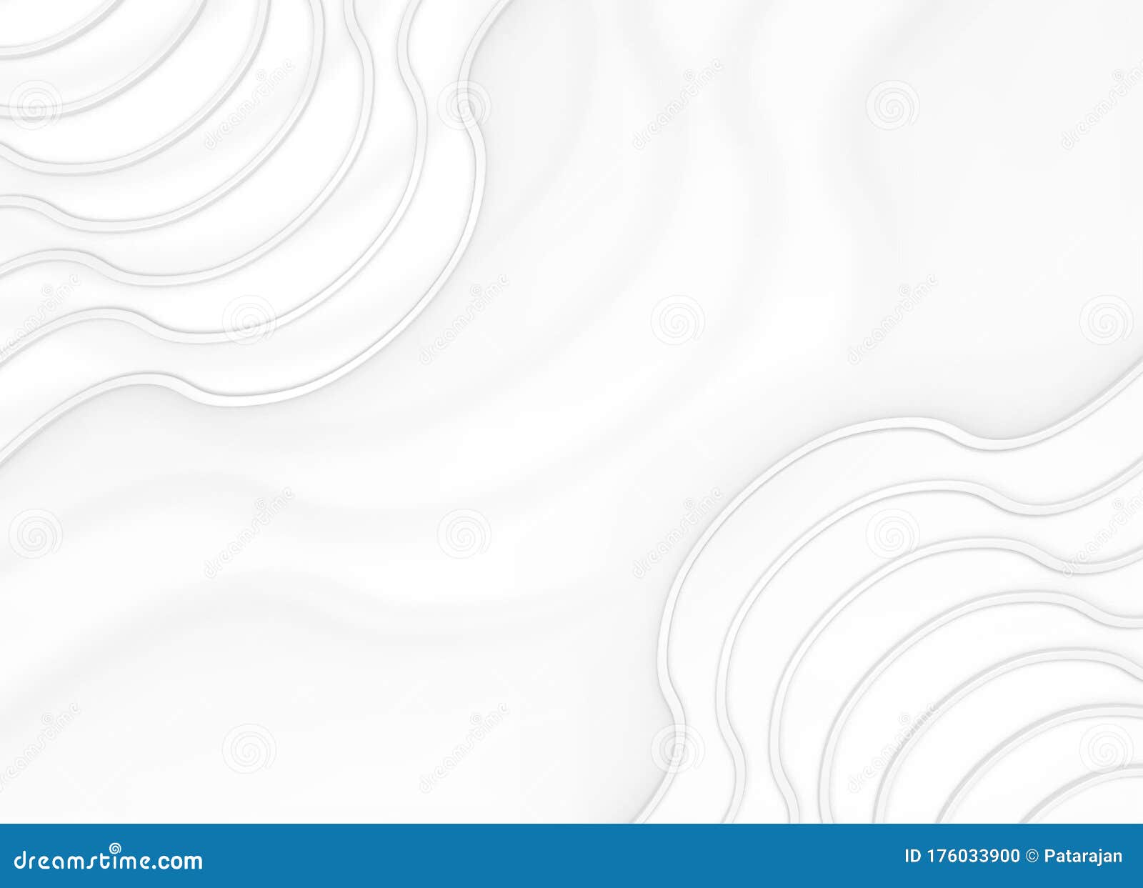 3d Rendering. Modern Soft White Curve Wave Pattern Line on Copy Space ...