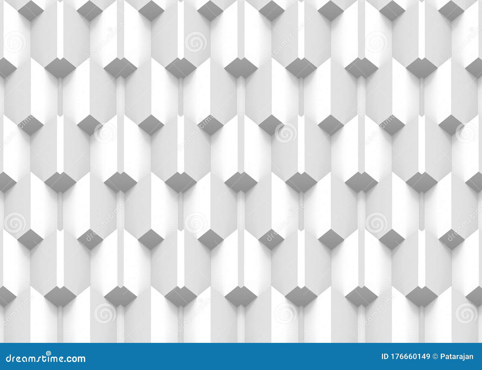 3d Rendering. Modern Square Box Grid Stack Pattern Wall Design ...