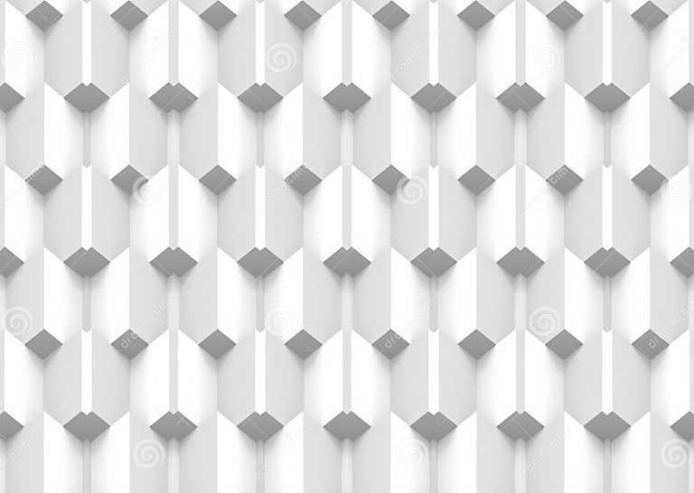3d Rendering. Modern Square Box Grid Stack Pattern Wall Design ...