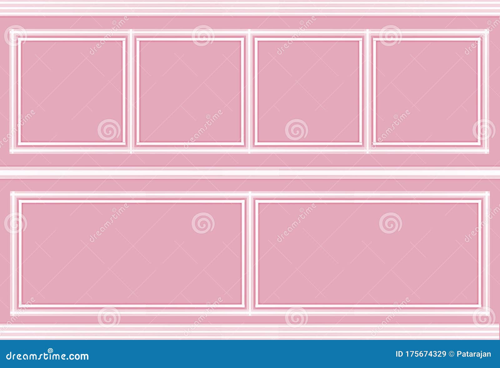 Modern Sweet Empty Room Interior Design With A Chair, Peach And Cream ...