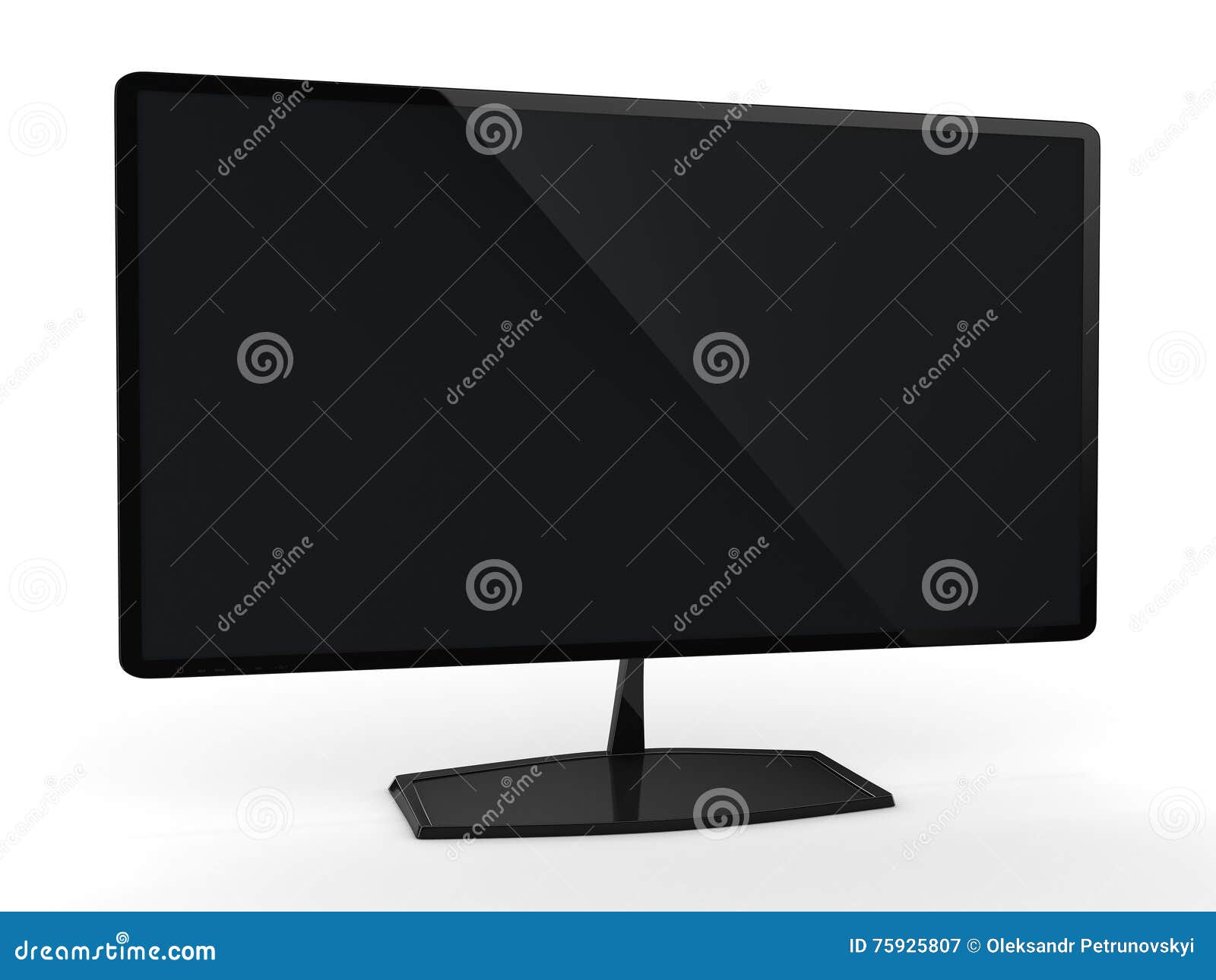 3D rendering modern TV stock illustration. Illustration of ...