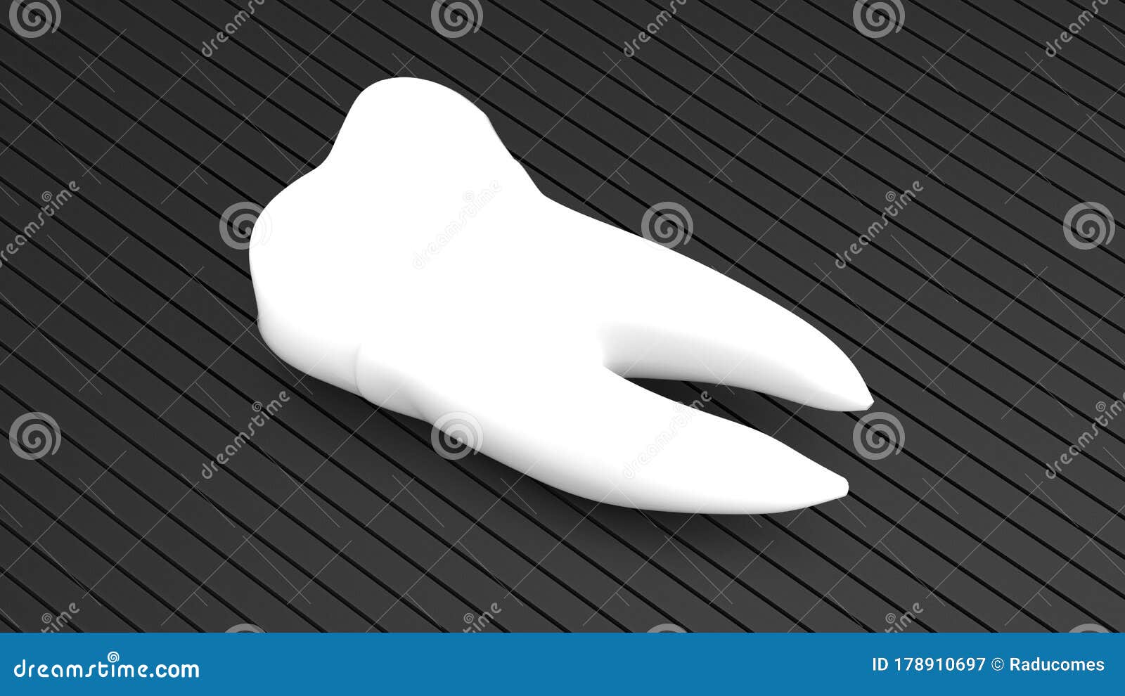 3D Rendering - Molar Teeth on a Black Background Stock Illustration ...