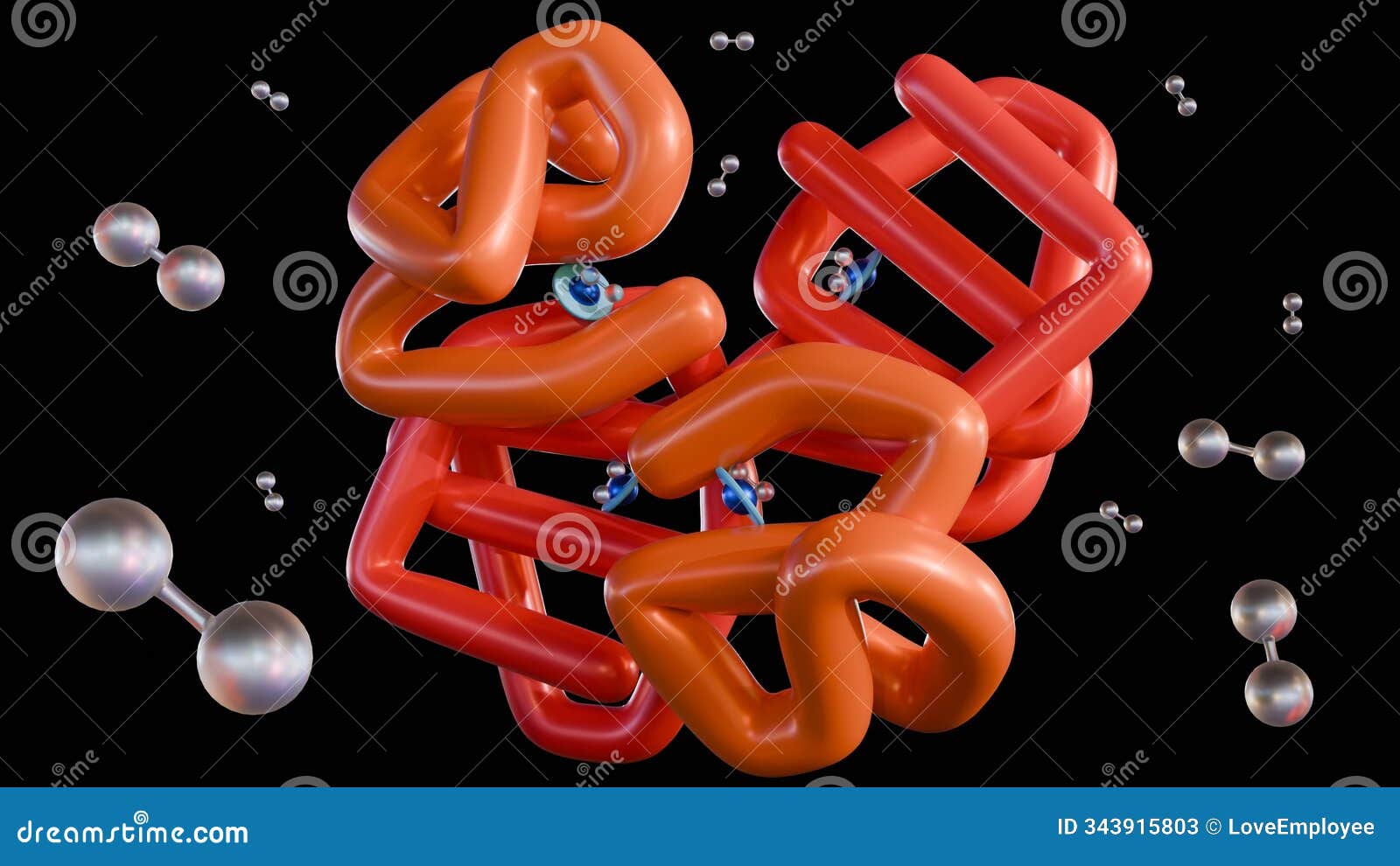 Structure Of The Hemoglobin Molecule Cartoon Vector | CartoonDealer.com ...
