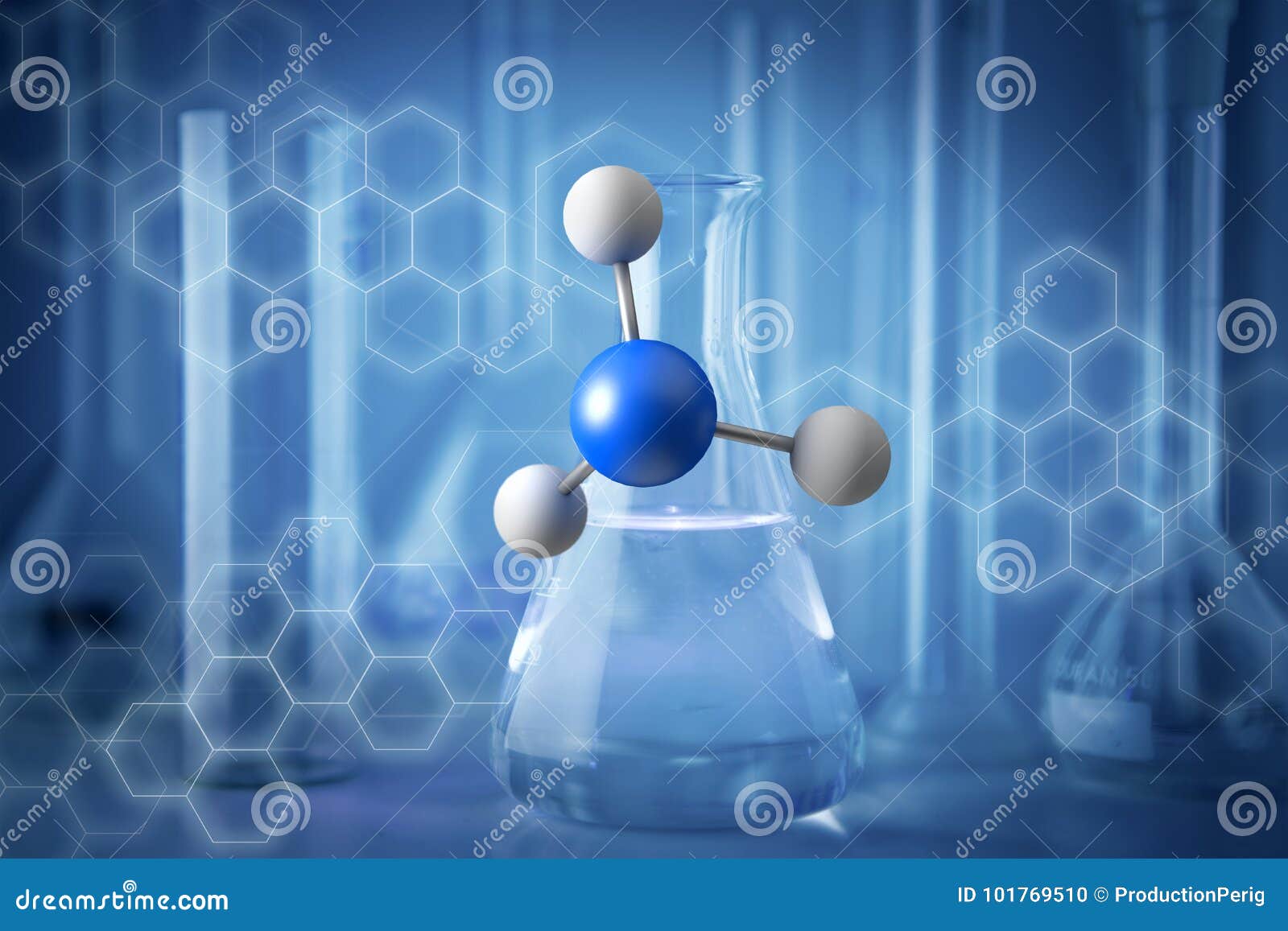 3d Rendering Molecule on a Displayed on a Medical Interface Stock ...