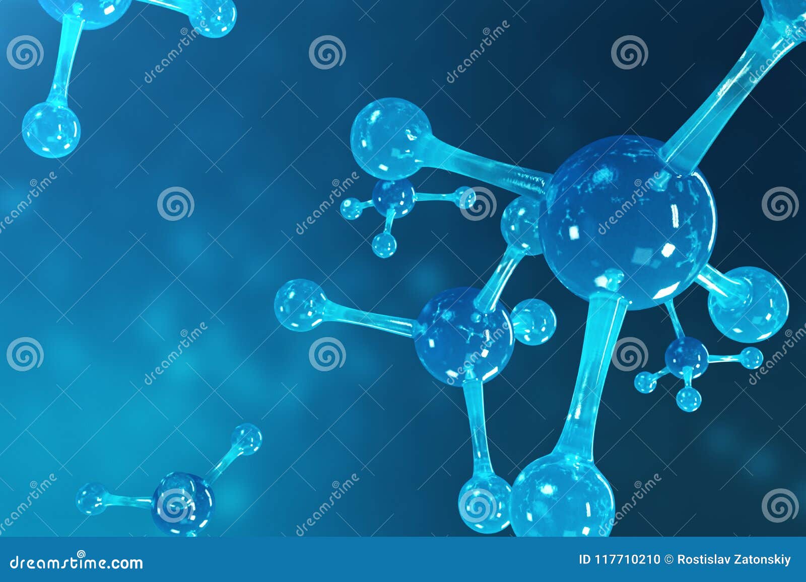 3D Rendering Molecules. Atoms Bacgkround. Medical Background for Banner ...