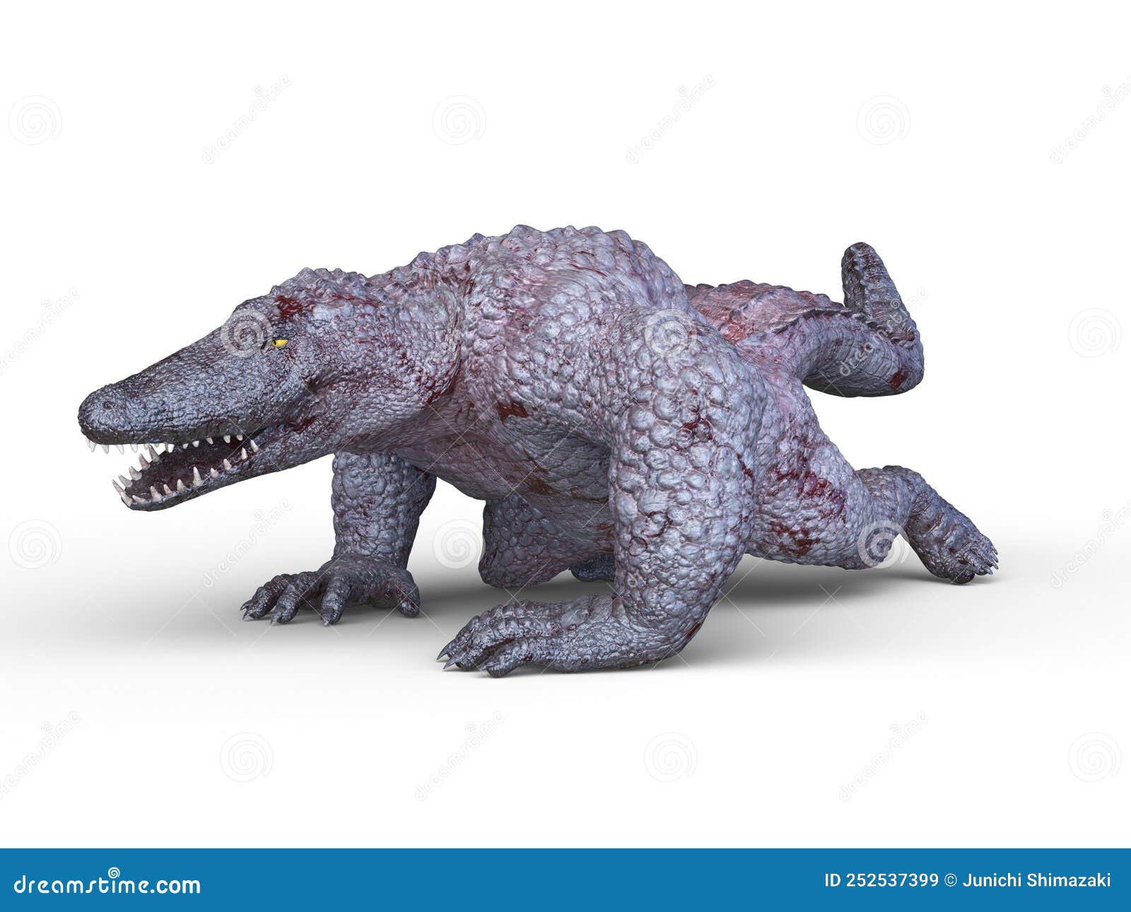 3D Rendering of a Monster Alligator Stock Illustration - Illustration ...