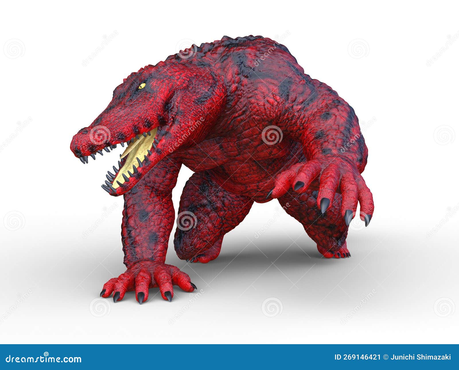 3D Rendering of a Monster Alligator Stock Illustration - Illustration ...