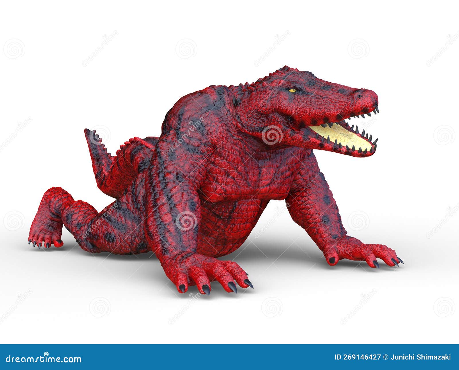 3D Rendering of a Monster Alligator Stock Illustration - Illustration ...