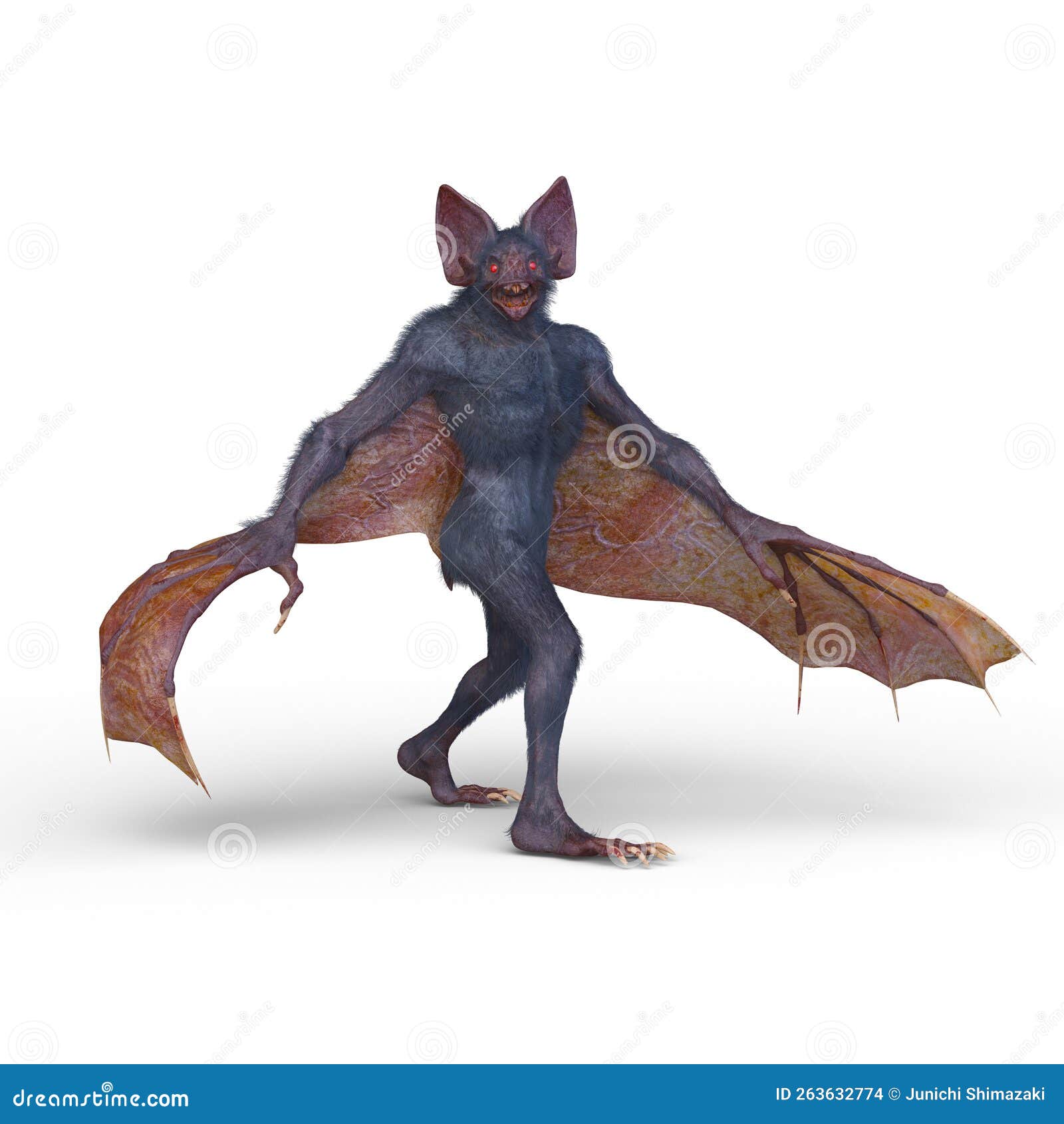 3D Rendering of a Monster Bat Stock Illustration - Illustration of game ...