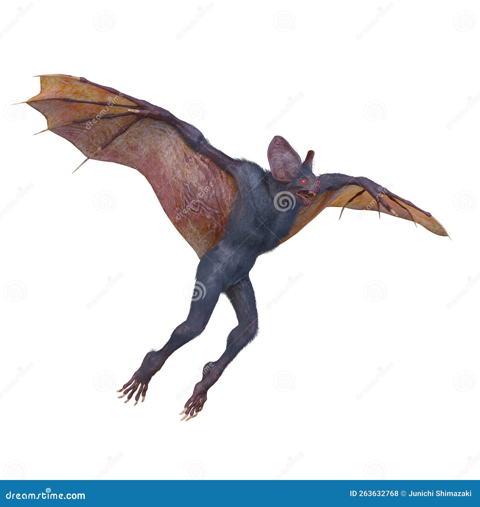 3D Rendering of a Monster Bat Stock Illustration - Illustration of 3dcg ...