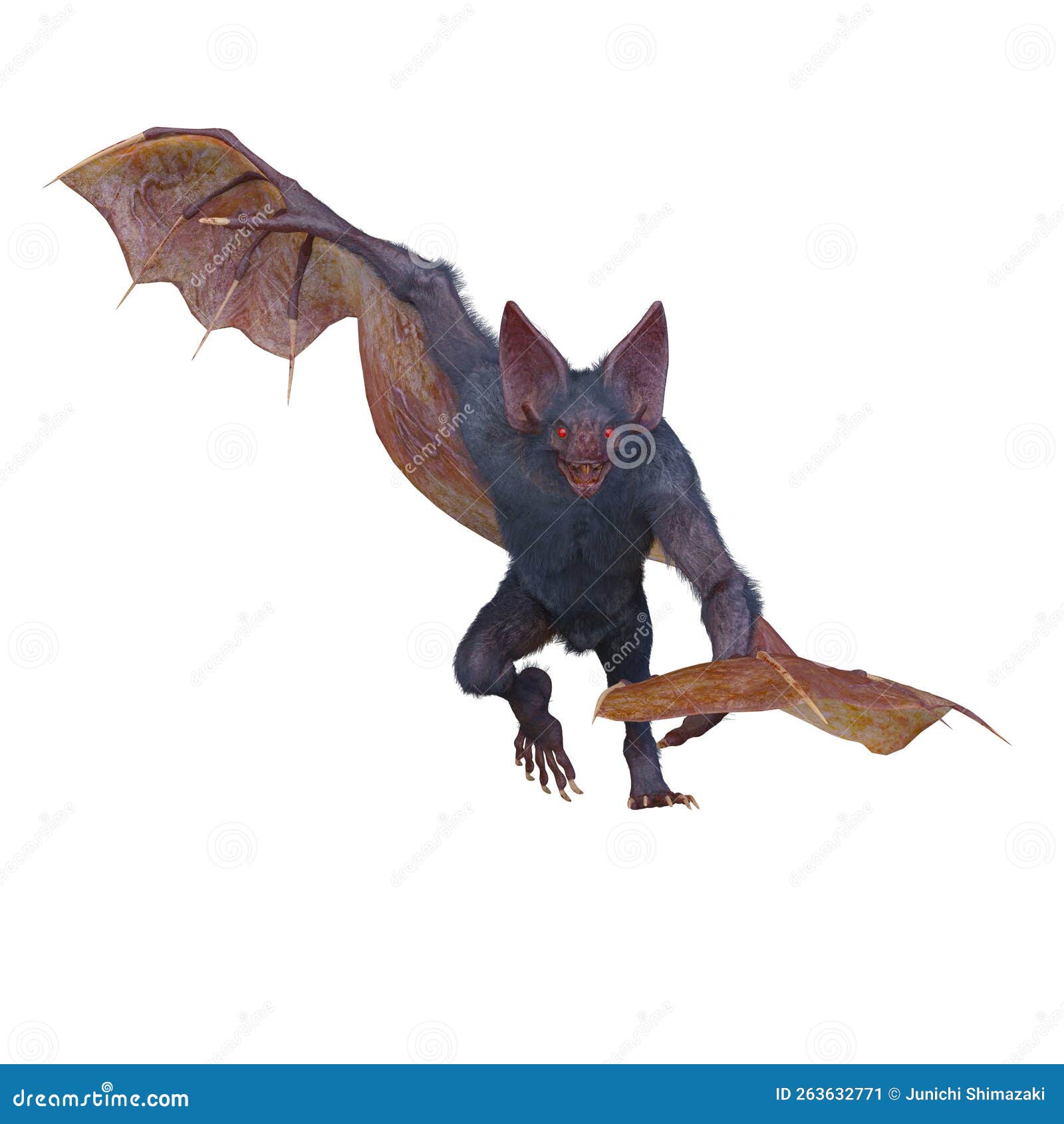 3D Rendering of a Monster Bat Stock Illustration - Illustration of ...