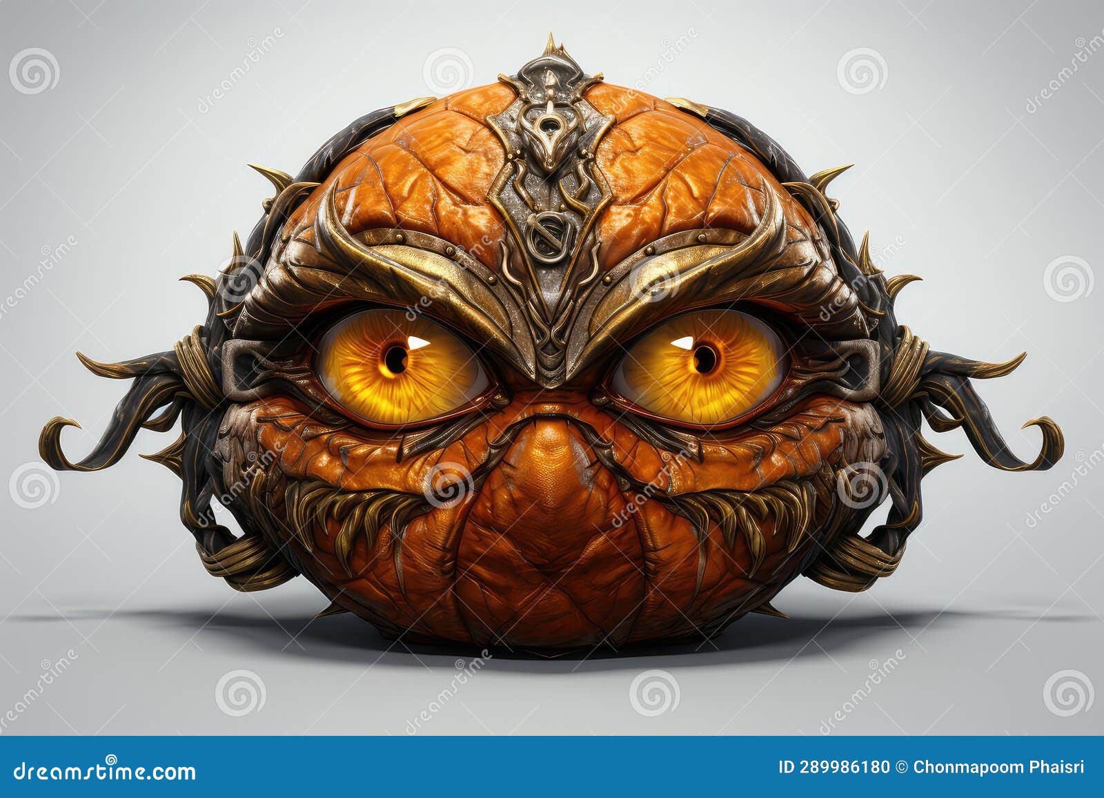 3D Rendering of a Monster with Big Eyes Isolated on White Background ...