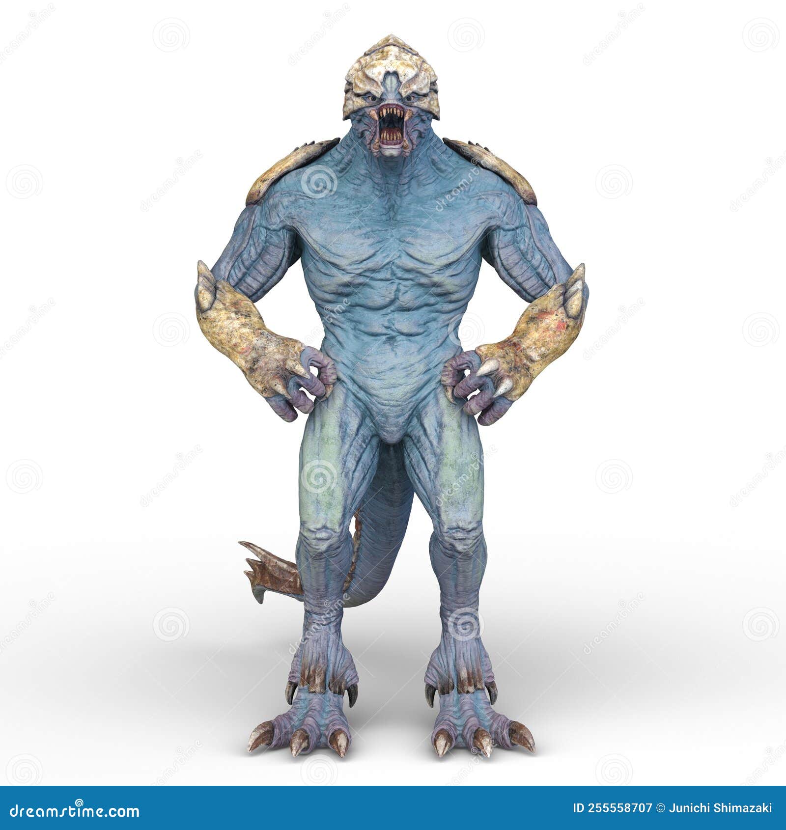 3D rendering of a monster stock illustration. Illustration of creature ...