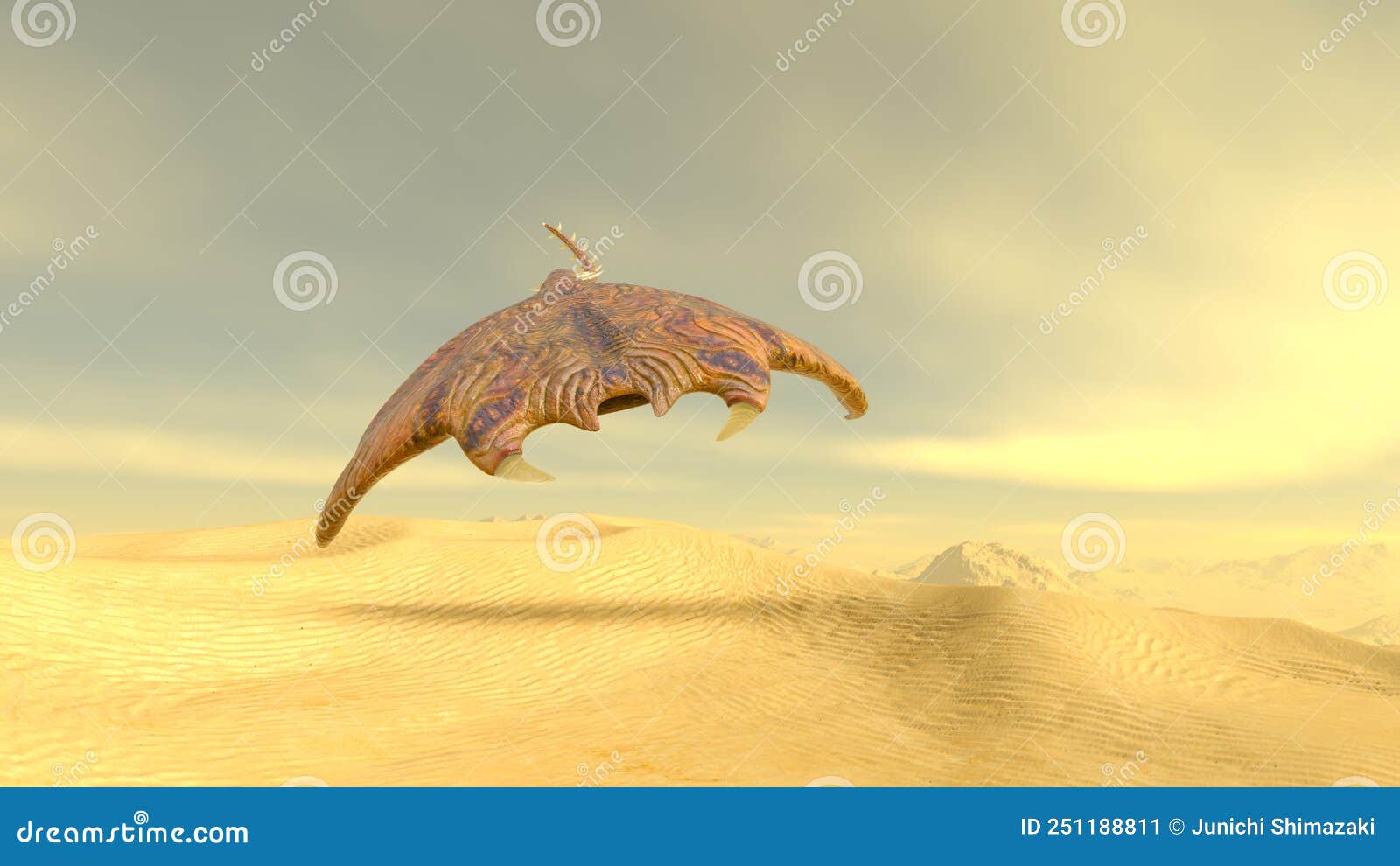 3D rendering of a monster stock illustration. Illustration of desert ...