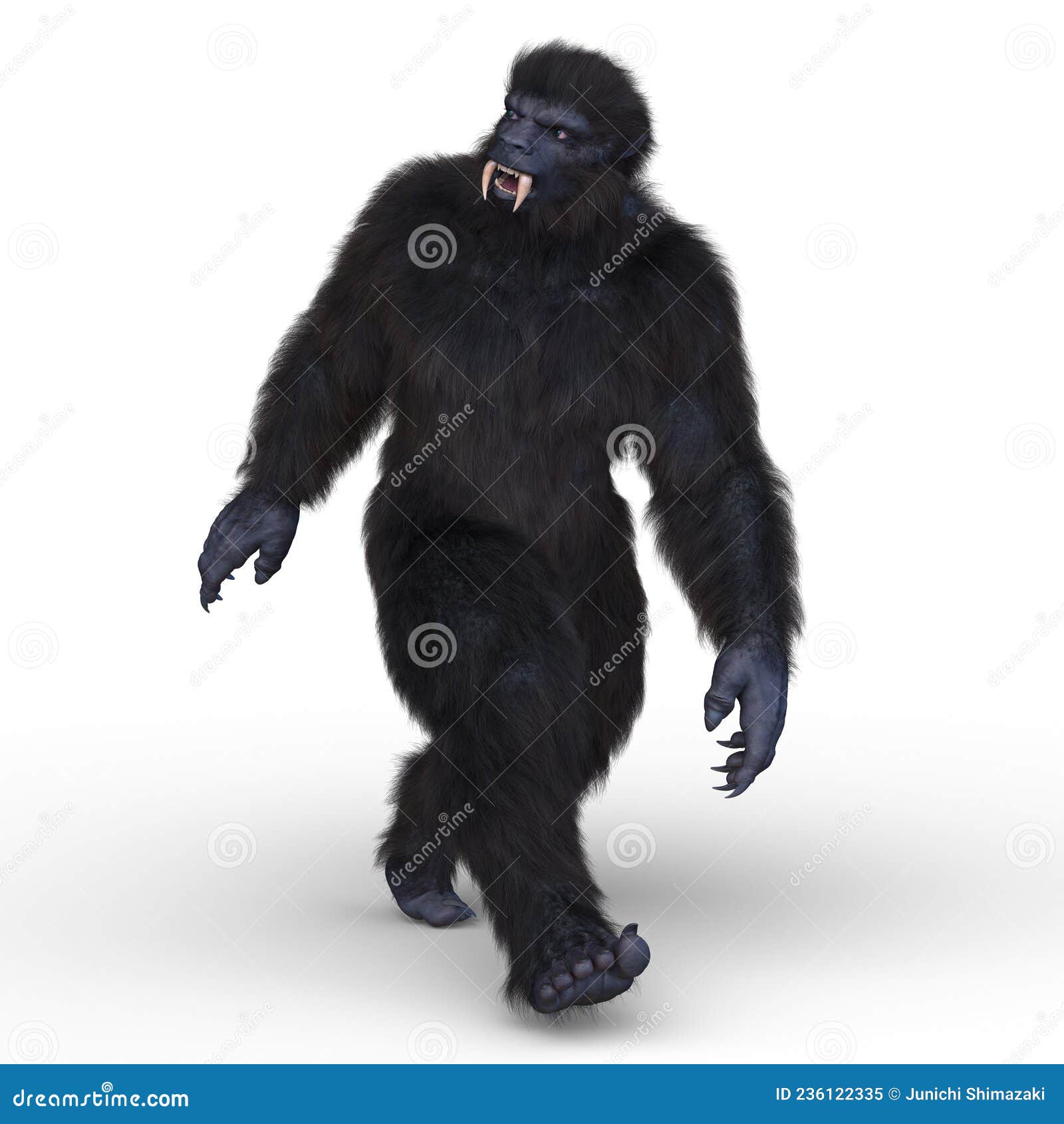 3D Rendering of a Monster Gorilla Stock Illustration - Illustration of ...