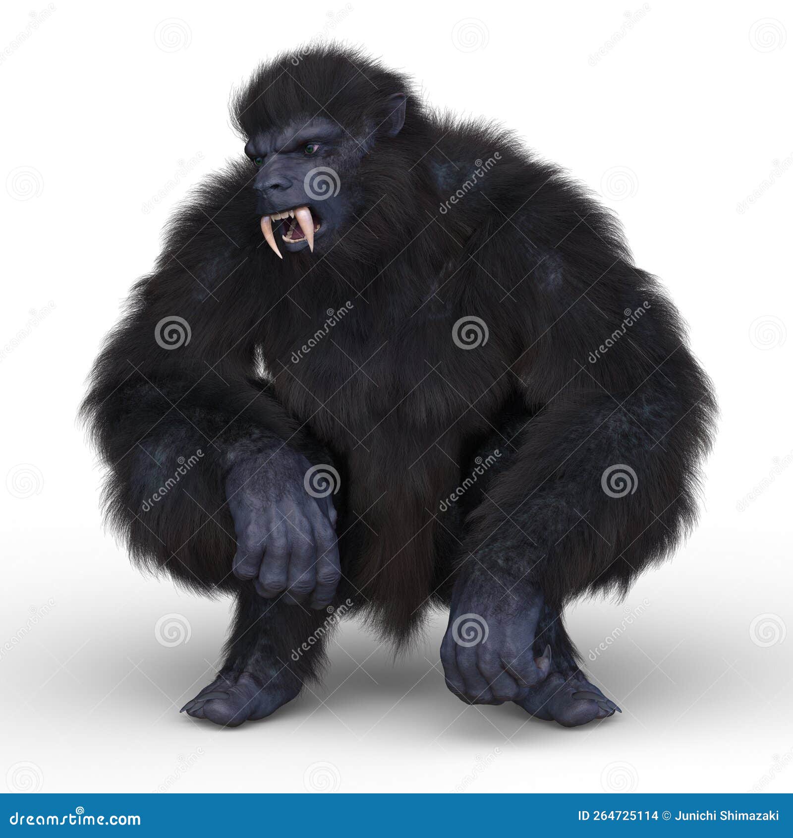 3D Rendering of a Monster Gorilla Stock Illustration - Illustration of ...
