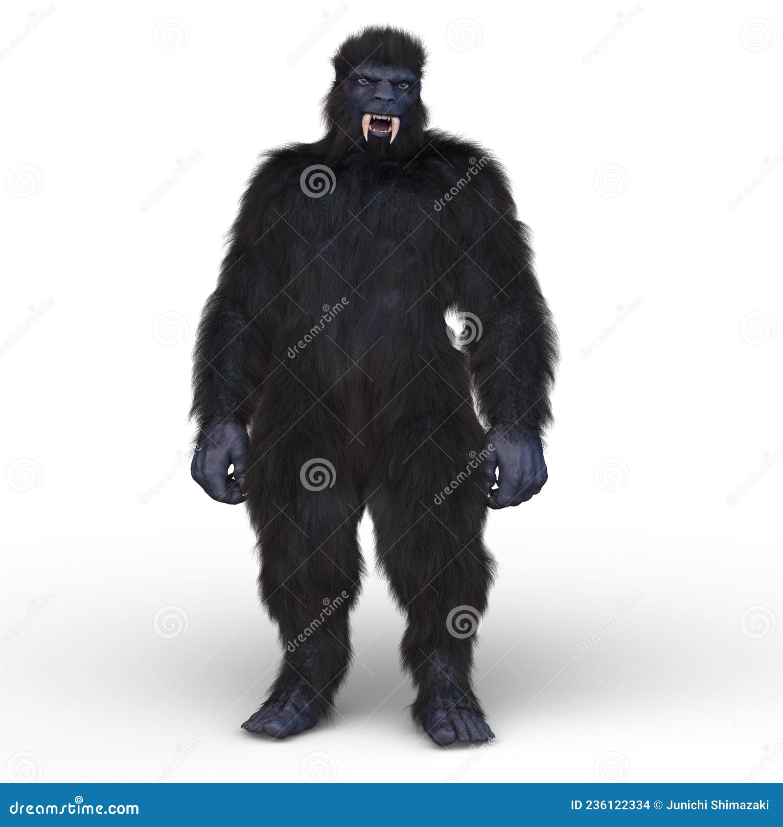 3D Rendering of a Monster Gorilla Stock Illustration - Illustration of ...