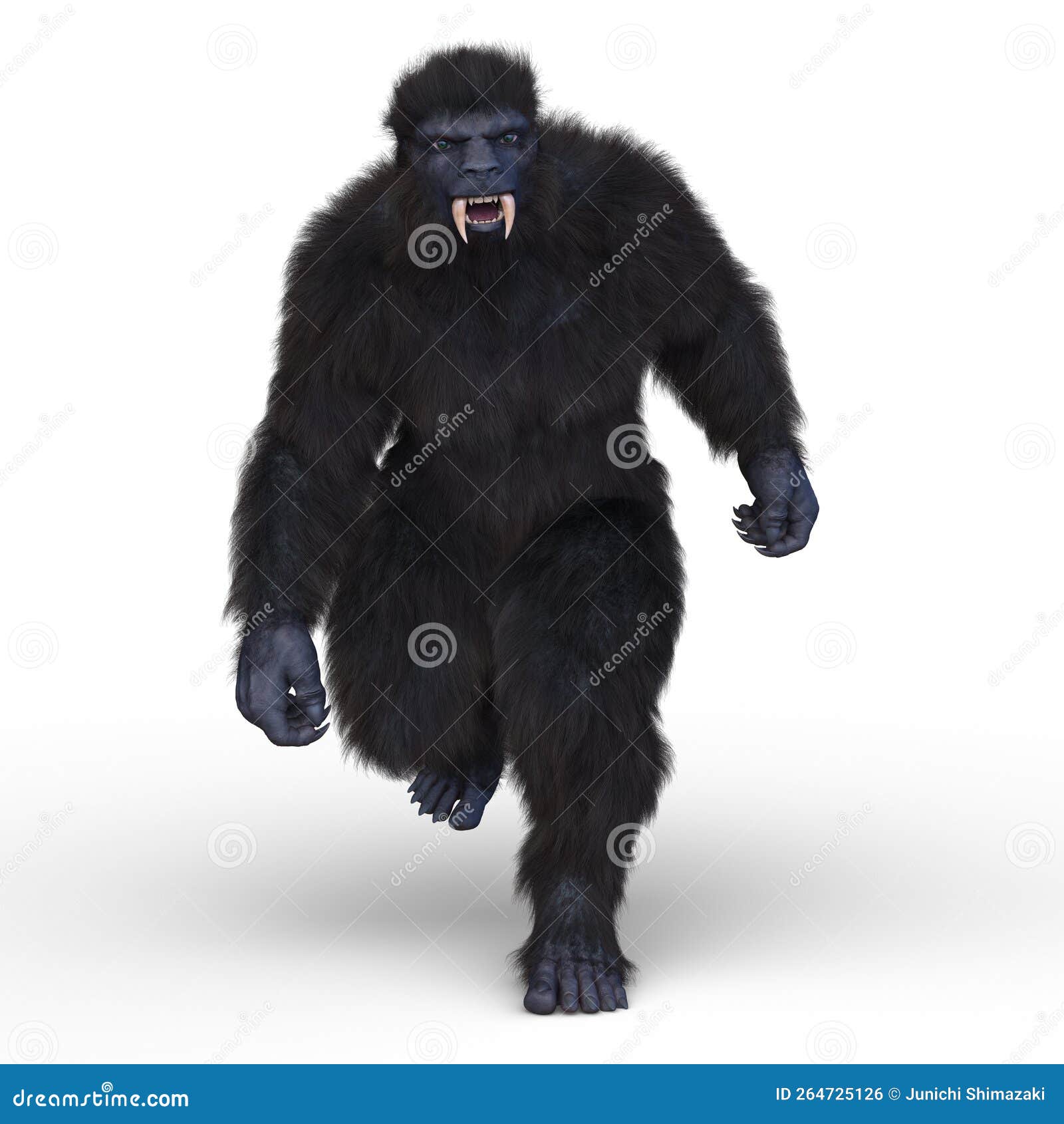 3D Rendering of a Monster Gorilla Stock Illustration - Illustration of ...