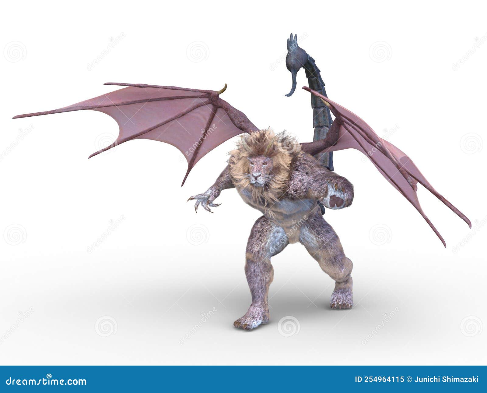 3D Rendering of a Monster Lion Stock Illustration - Illustration of ...