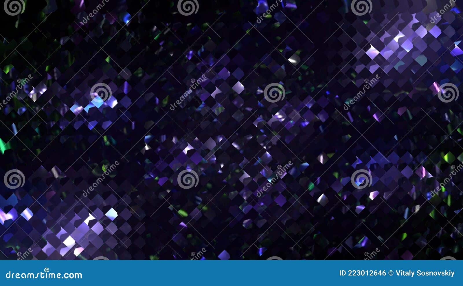 3D Rendering Of A Mosaic Of Complex Geometric Shapes. Color Palette Of ...