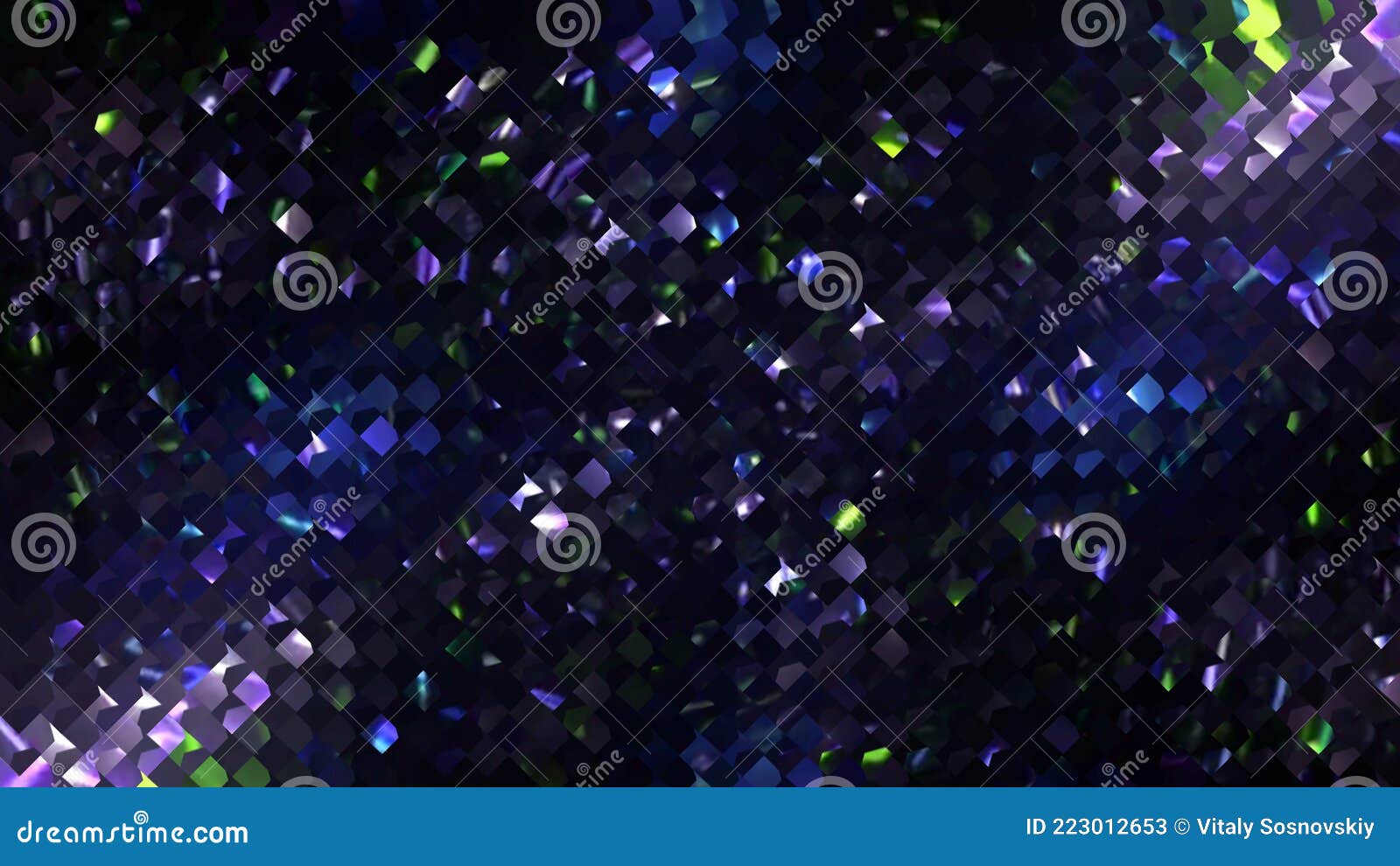 3D Rendering Of A Mosaic Of Complex Geometric Shapes. Color Palette Of ...