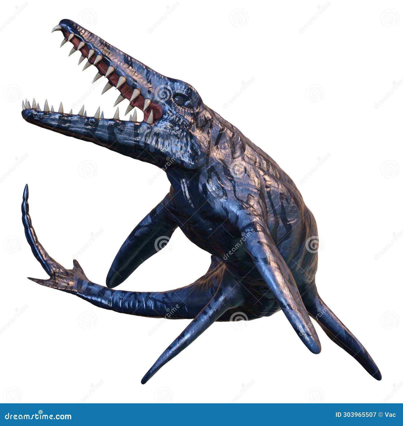 3D Rendering Mosasaurus On White Stock Photography | CartoonDealer.com ...