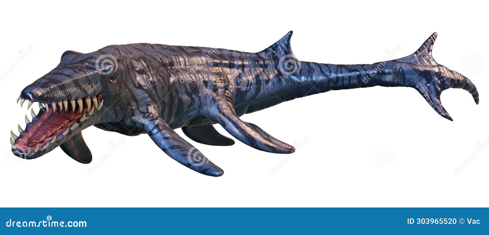 3D Rendering Mosasaurus On White Stock Photography | CartoonDealer.com ...