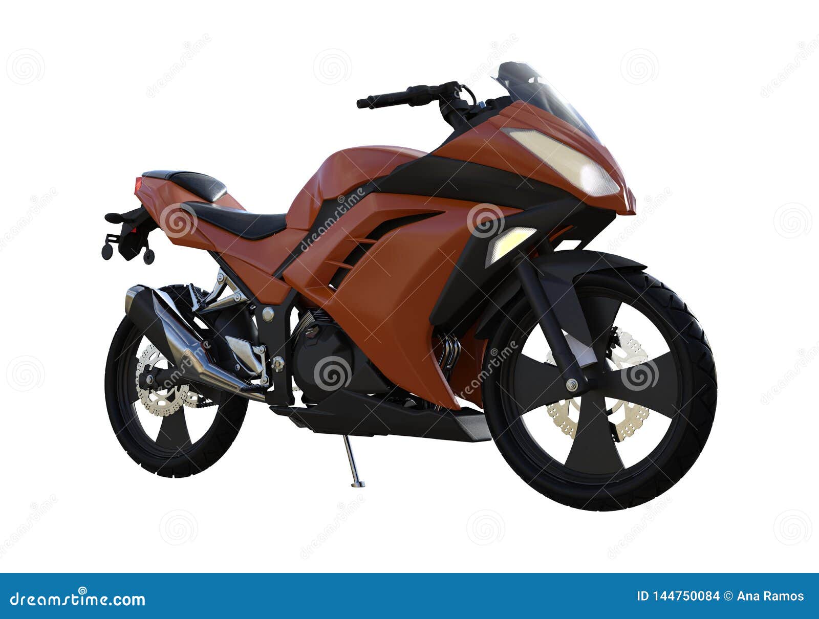 3d Rendering of a Motorcycle Stock Illustration - Illustration of ...
