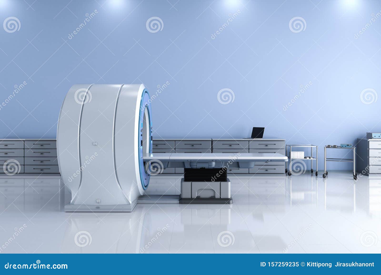 Mri scan machine in room stock illustration. Illustration of laboratory ...