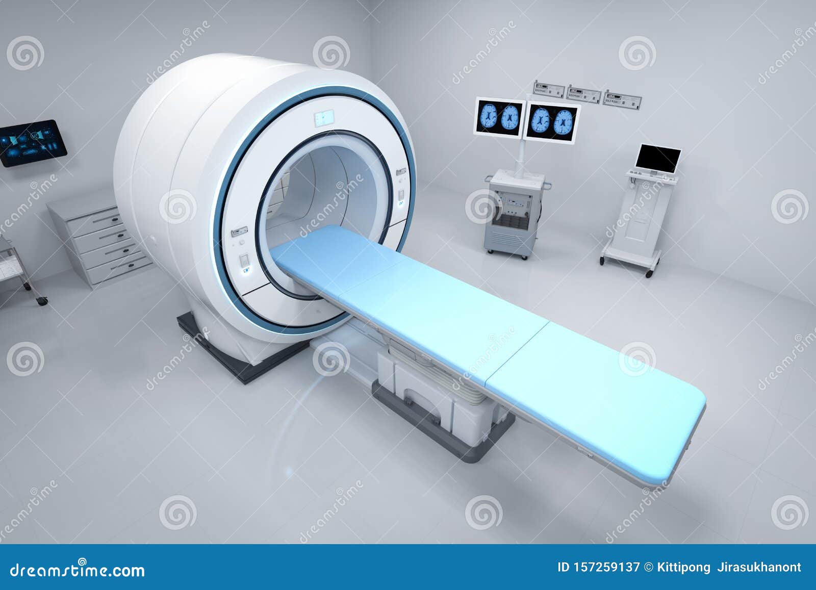 Mri scan machine stock illustration. Illustration of rendering - 157259137