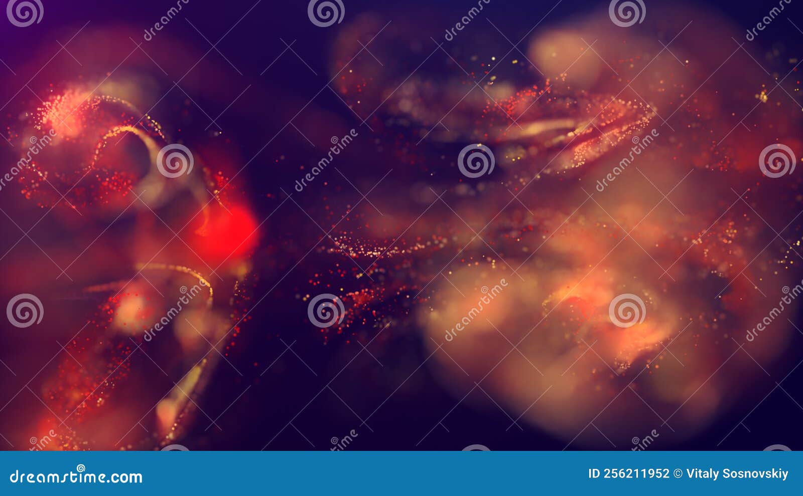 3D Rendering of a Multicolored, Vibrant, Abstract Cloud of Particles in ...