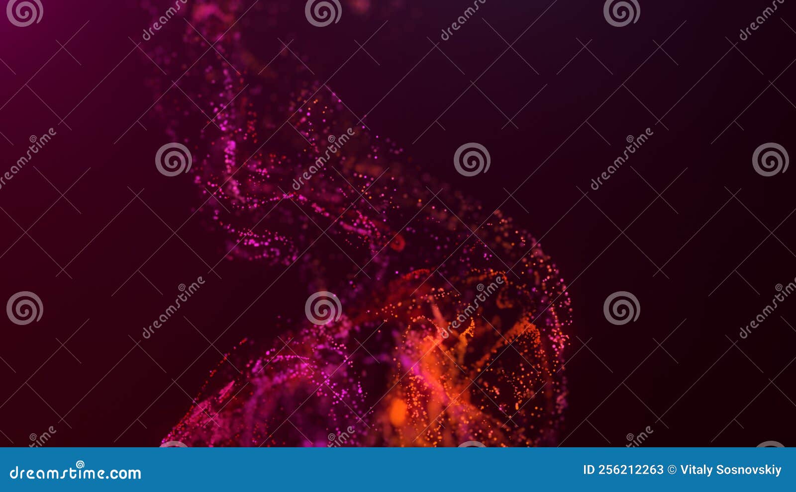 3D Rendering of a Multicolored, Vibrant, Abstract Cloud of Particles in ...