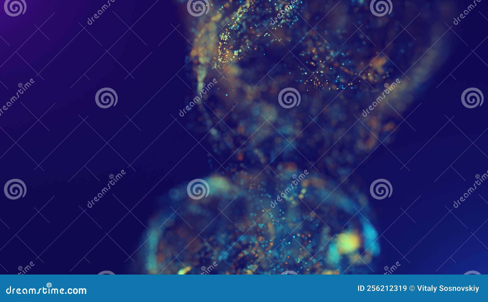 3D Rendering of a Multicolored, Vibrant, Abstract Cloud of Particles in ...