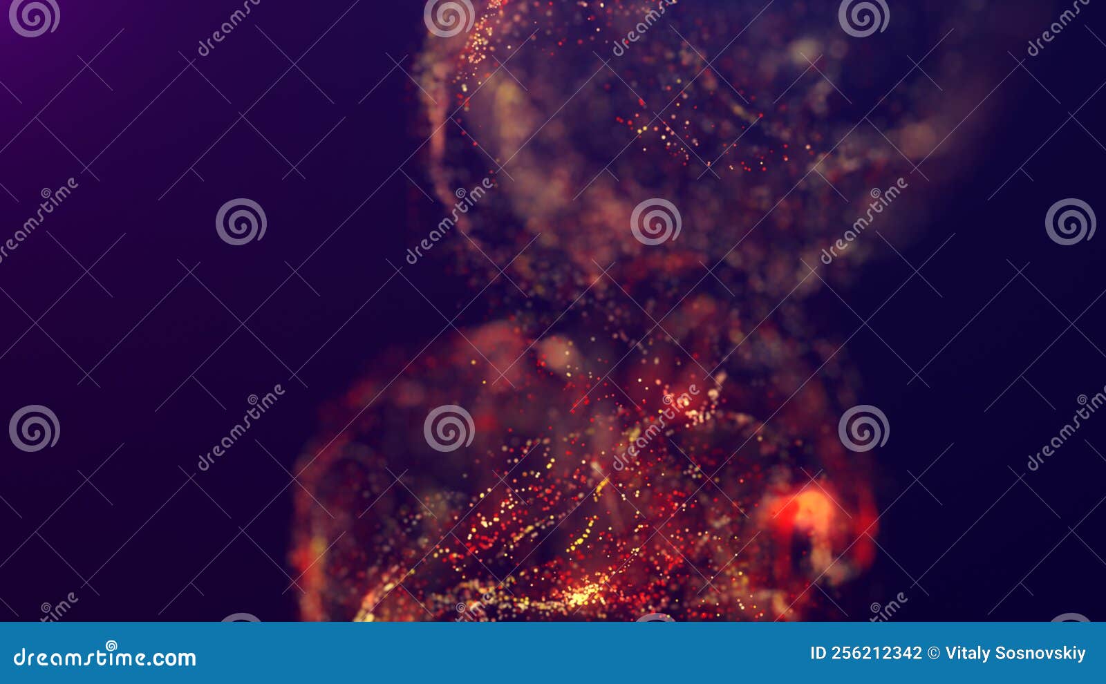 3D Rendering of a Multicolored, Vibrant, Abstract Cloud of Particles in ...