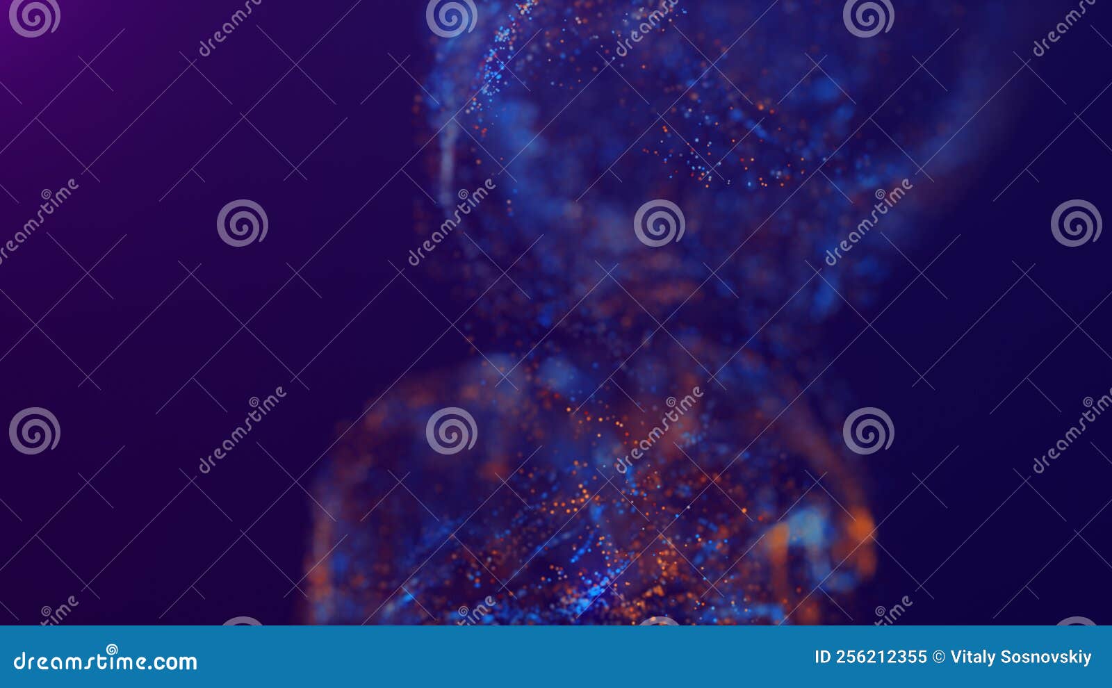 3D Rendering of a Multicolored, Vibrant, Abstract Cloud of Particles in ...