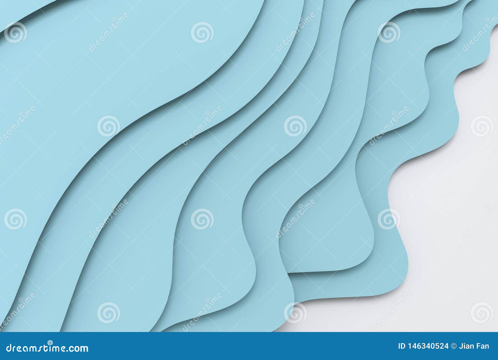 3d Rendering, Multilayer Paper Cut Illustration Background Stock ...