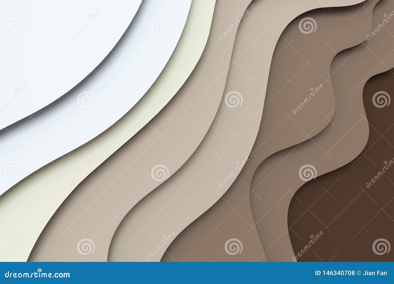 3d Rendering, Multilayer Paper Cut Illustration Background Stock ...
