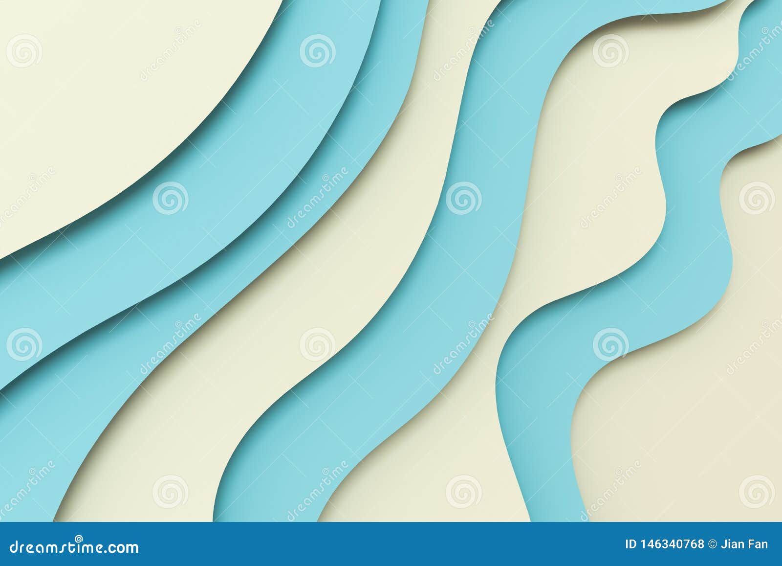 3d Rendering, Multilayer Paper Cut Illustration Background Stock ...