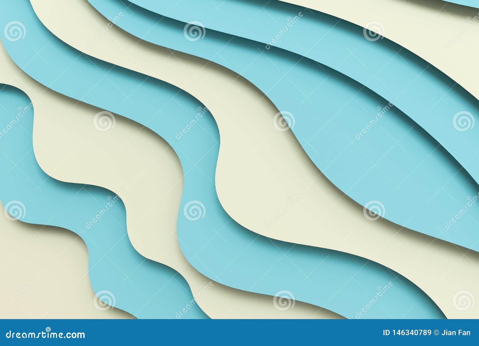 3d Rendering, Multilayer Paper Cut Illustration Background Stock ...