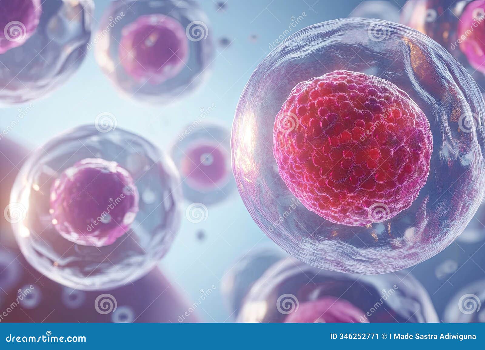 Multiple Dna Replication Origins With Bidirectional Forks Stock Photo ...