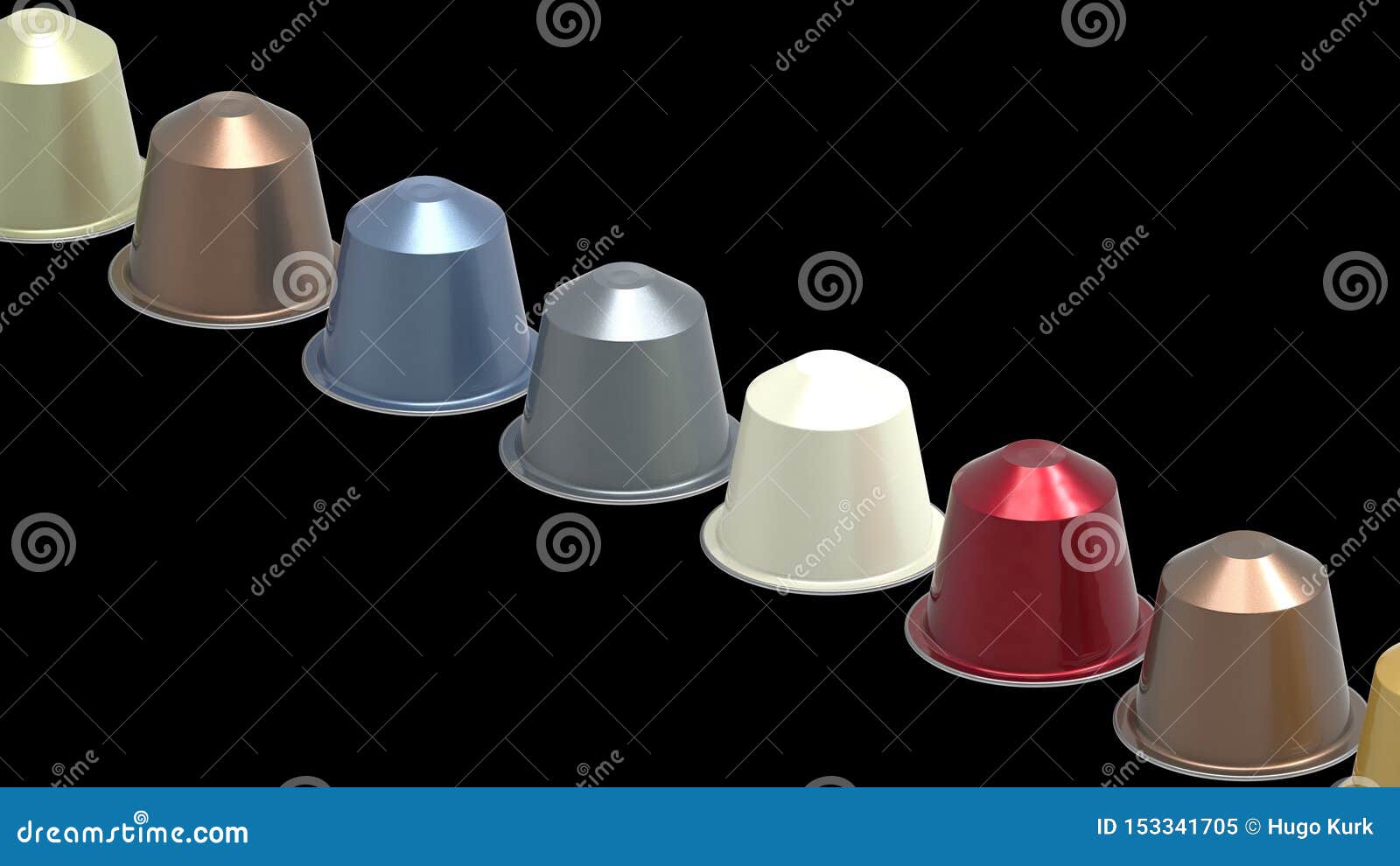 3d Rendering of Multiple Colored Coffee Capsules Different Flavours ...