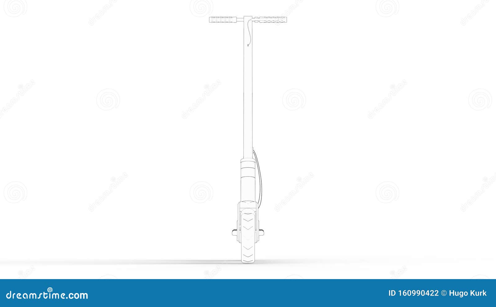 3d Rendering Multiple Technical Drawing Views of an Electric Scooter ...