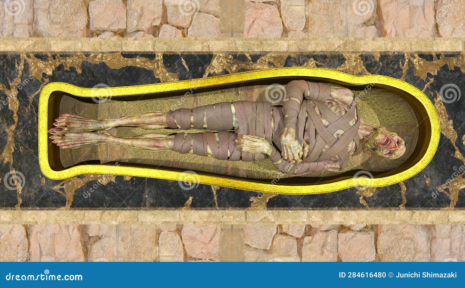 3D Rendering of a Mummy Man Stock Illustration - Illustration of zombie ...