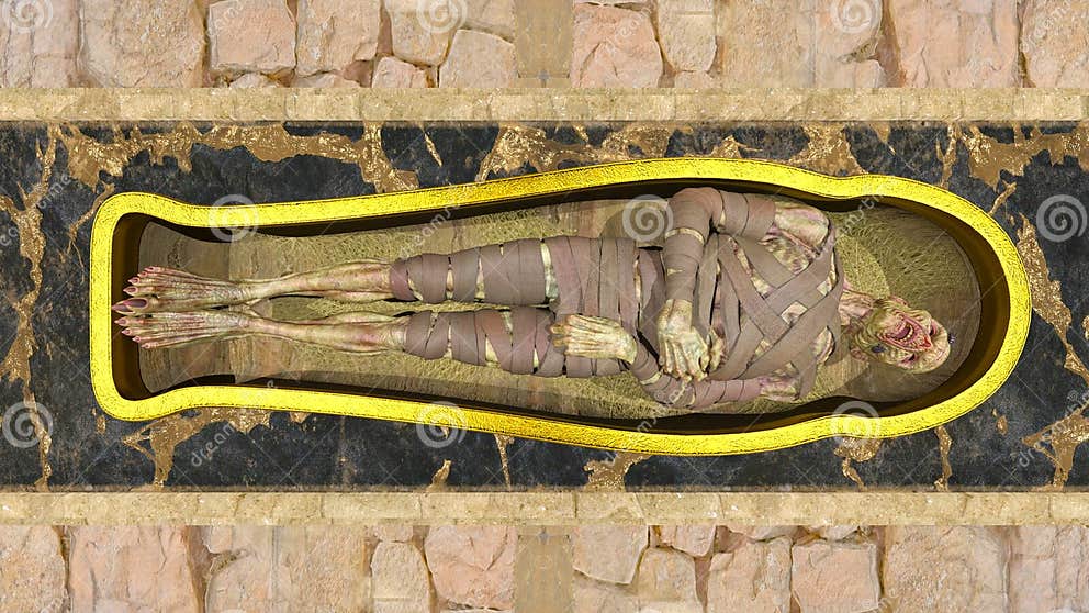 3D Rendering of a Mummy Man Stock Illustration - Illustration of zombie ...