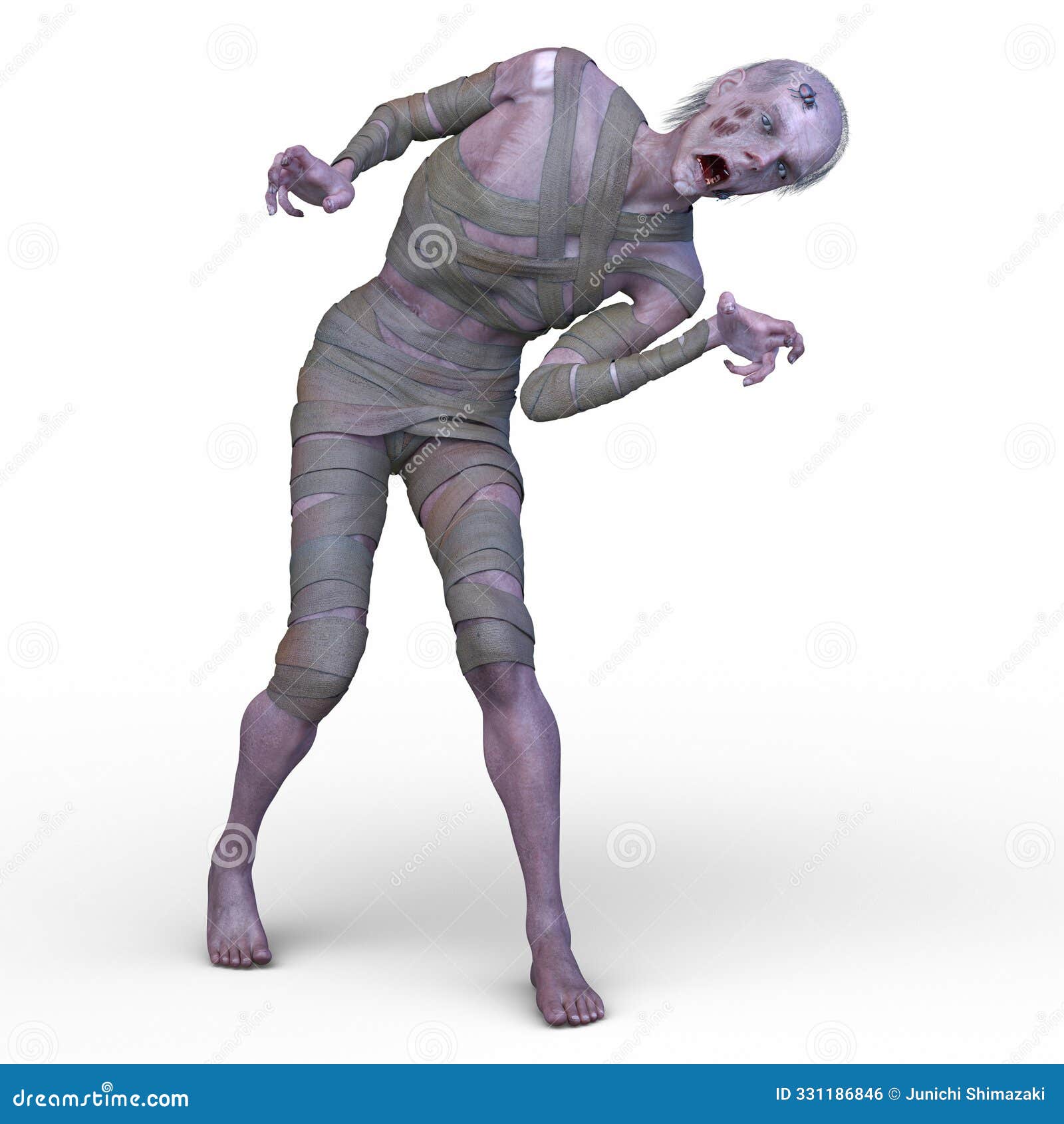 3D Rendering of a Mummy Man Stock Illustration - Illustration of male ...