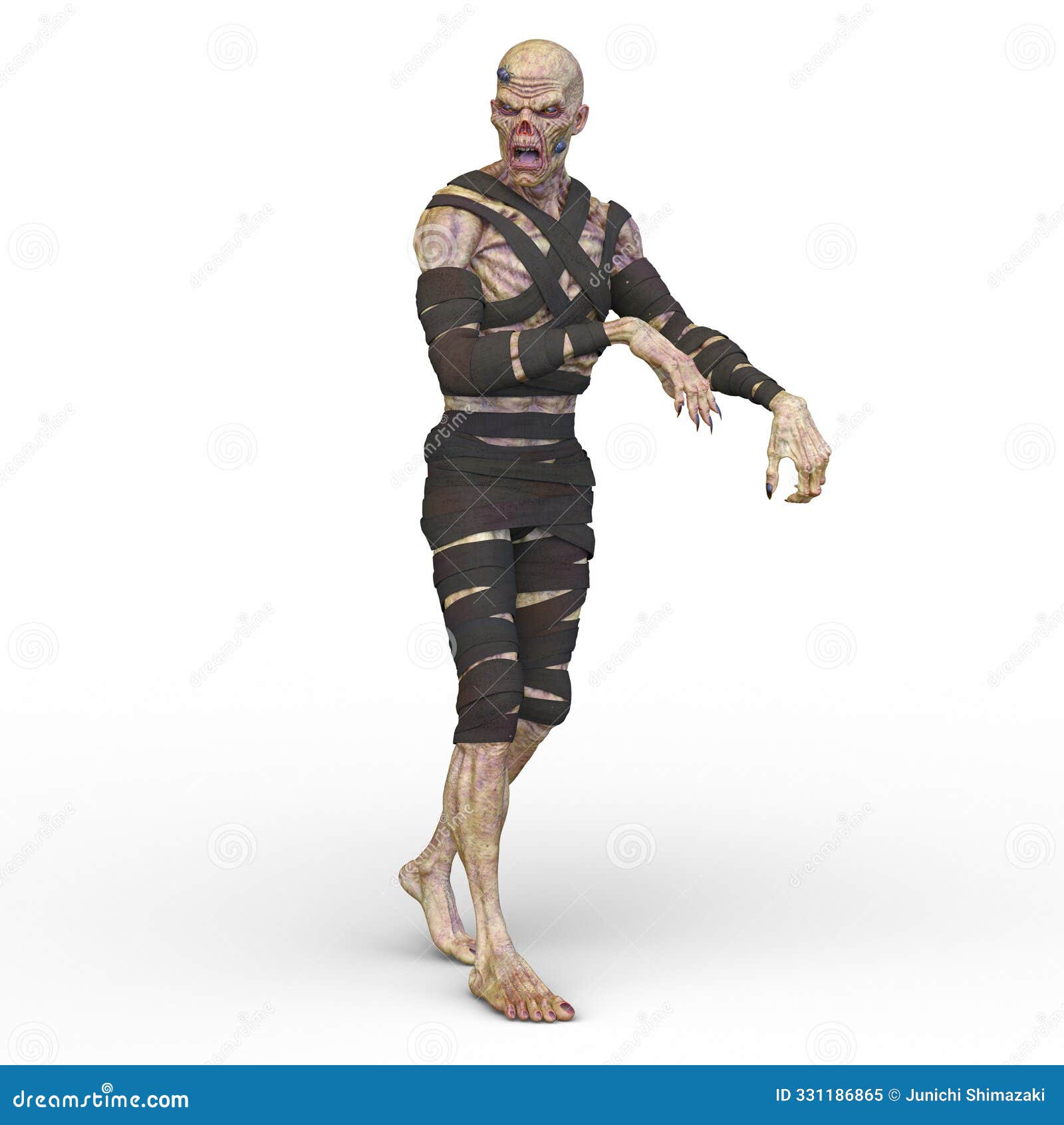 3D Rendering of a Mummy Man Stock Illustration - Illustration of loop ...