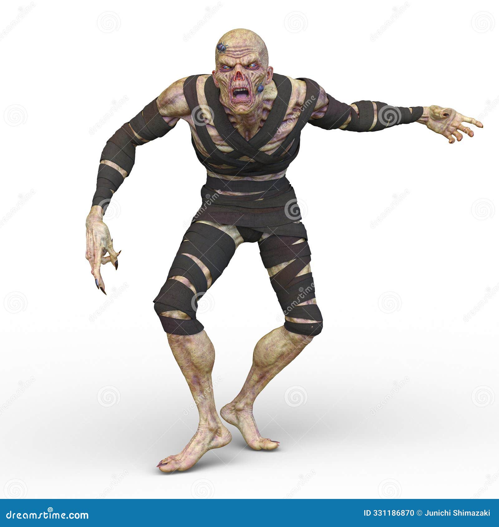 3D Rendering of a Mummy Man Stock Illustration - Illustration of loop ...