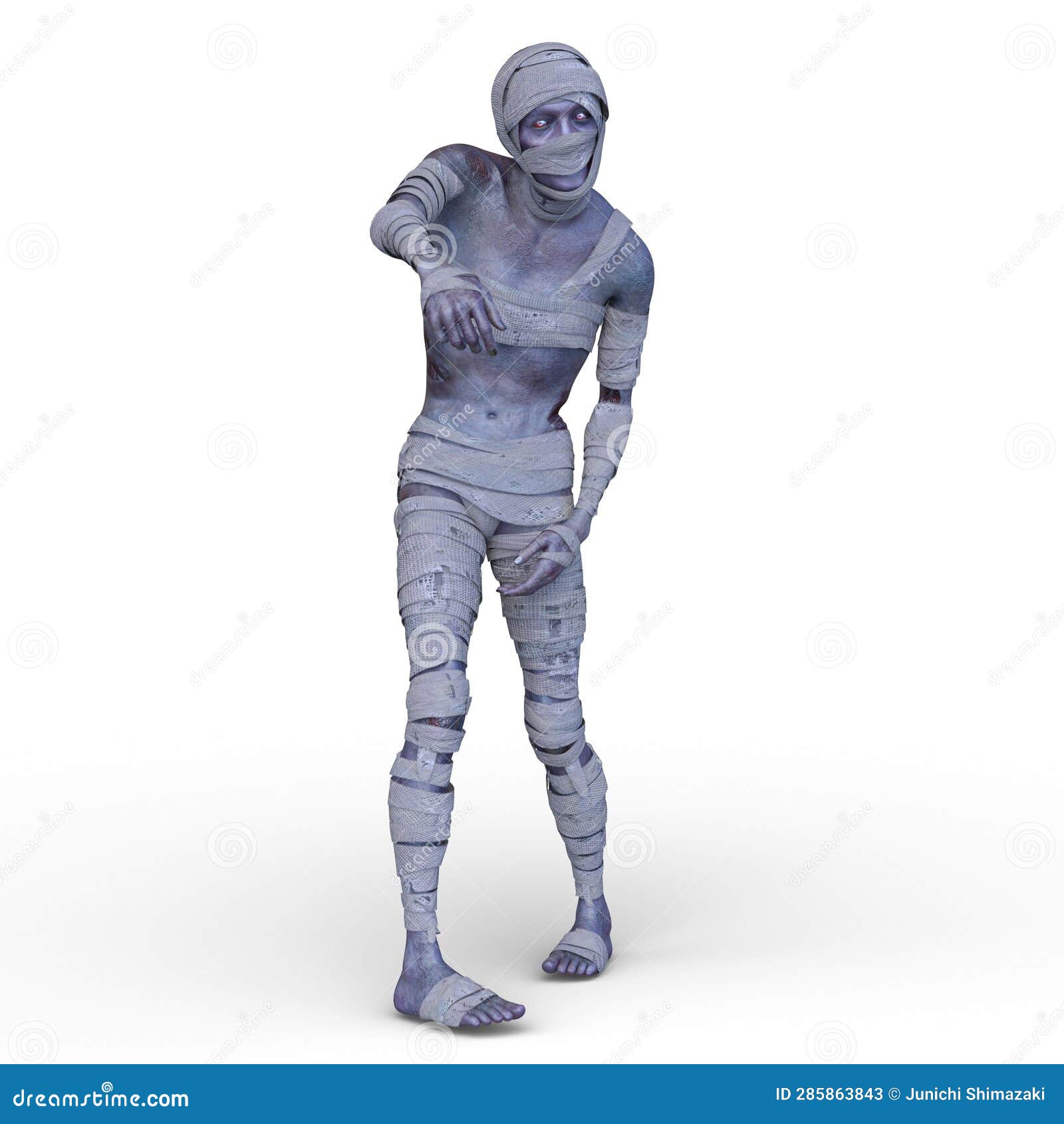 3D Rendering of a Mummy Man Stock Illustration - Illustration of body ...