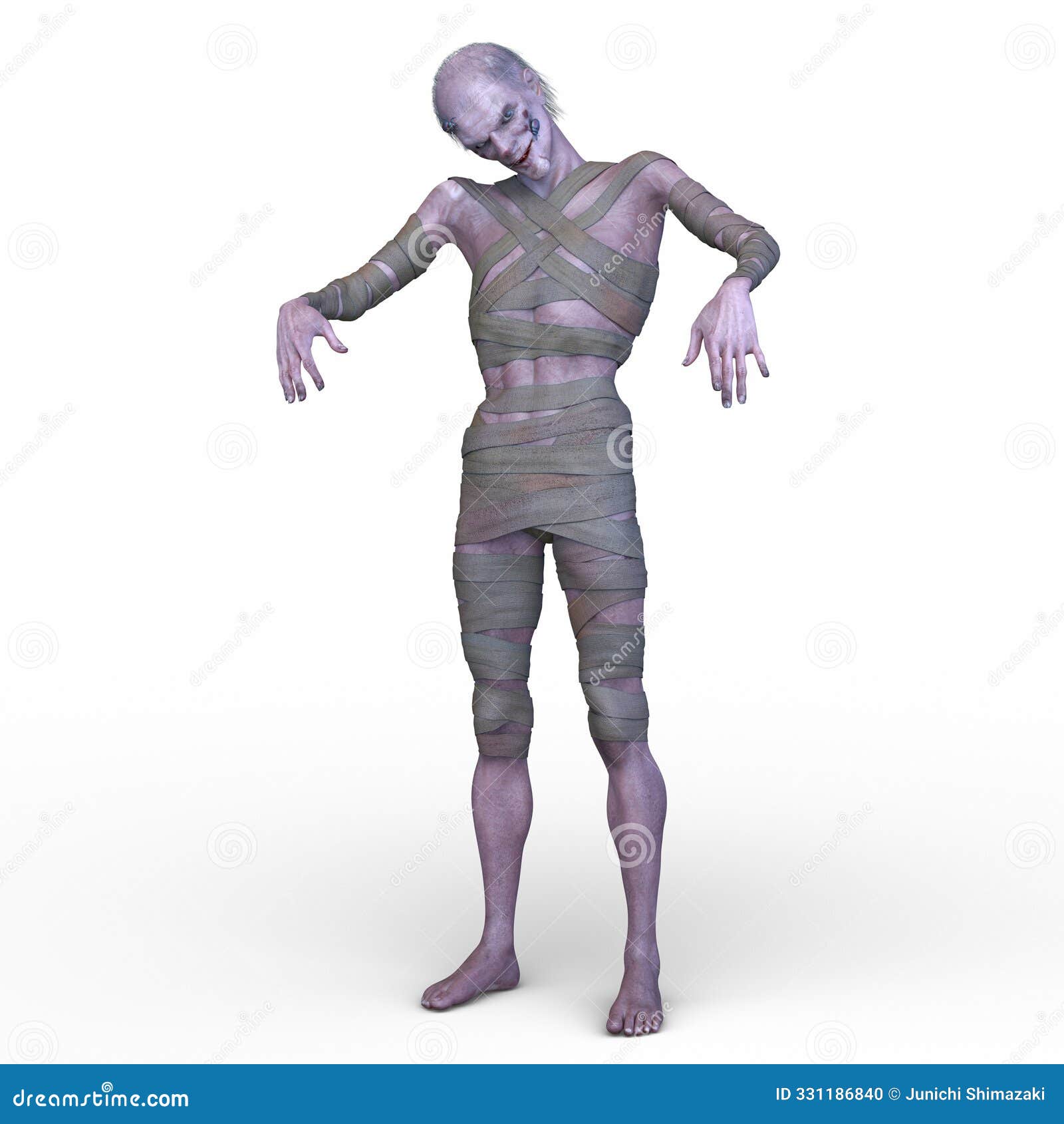 3D Rendering of a Mummy Man Stock Illustration - Illustration of scary ...